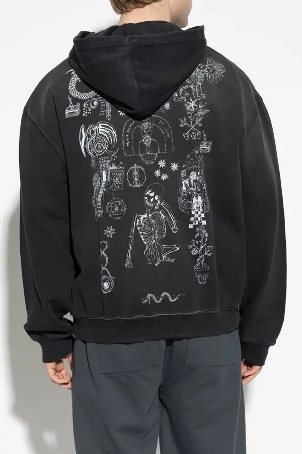 ALLSAINTS Terra Relaxed Fit Zip-up Hoodie - Grey