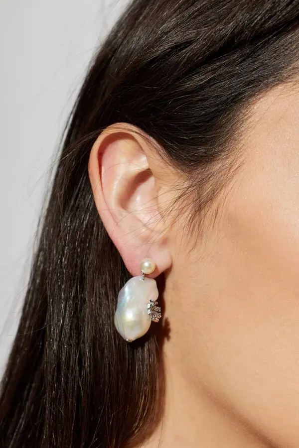 Tory Burch Earrings With Glass Pearl