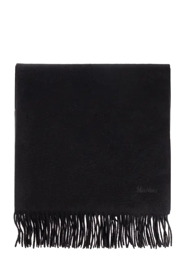 Max Mara Tartan" Scarf Made Of Camel Wool - Black