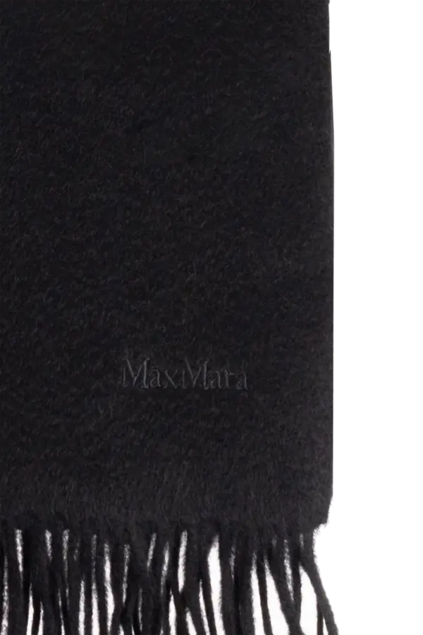 Max Mara Tartan" Scarf Made Of Camel Wool - Black
