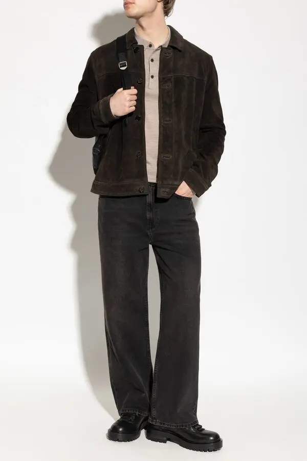 ALLSAINTS Suede 'nates' Jacket - Brown