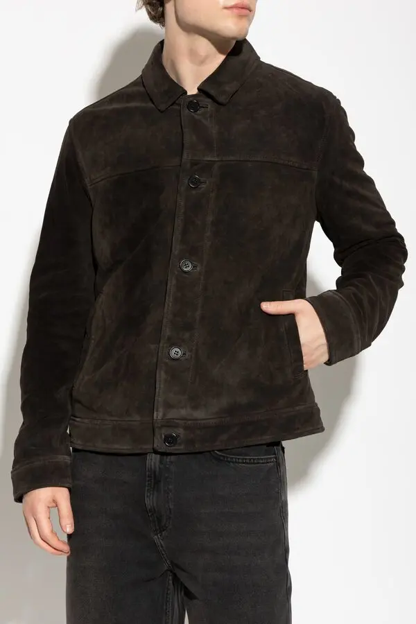 ALLSAINTS Suede 'nates' Jacket - Brown