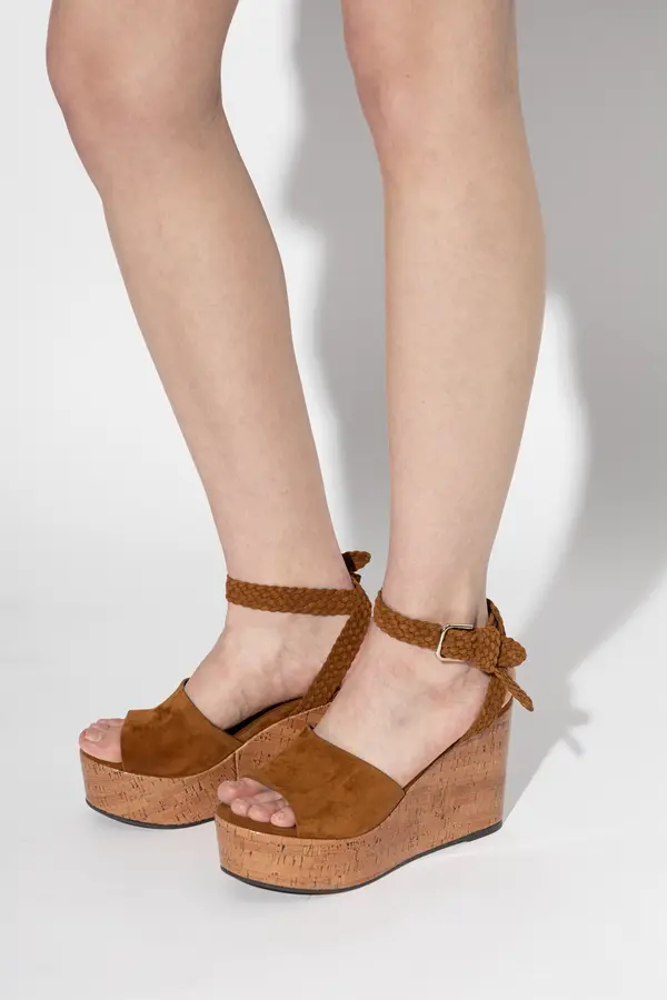 JIMMY CHOO Jori 100 Wedge Sandals - Brown