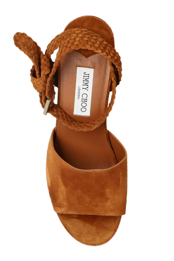 JIMMY CHOO Jori 100 Wedge Sandals - Brown