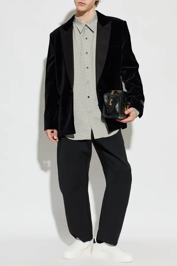 Balmain Shirt With Monogram - Grey
