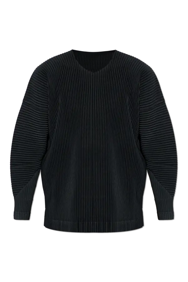 Issey Miyake Pleated T-shirt - Black