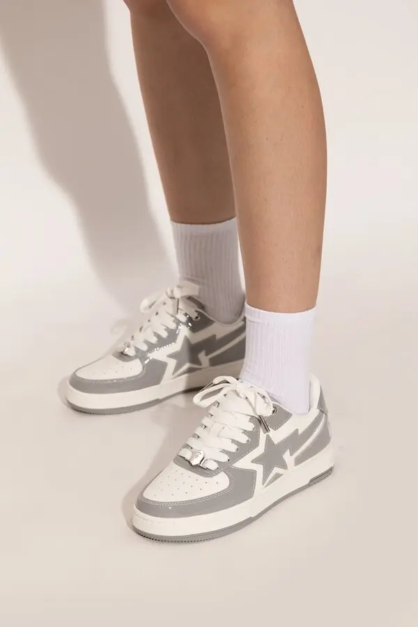 A BATHING APE Logo Sneakers - Grey