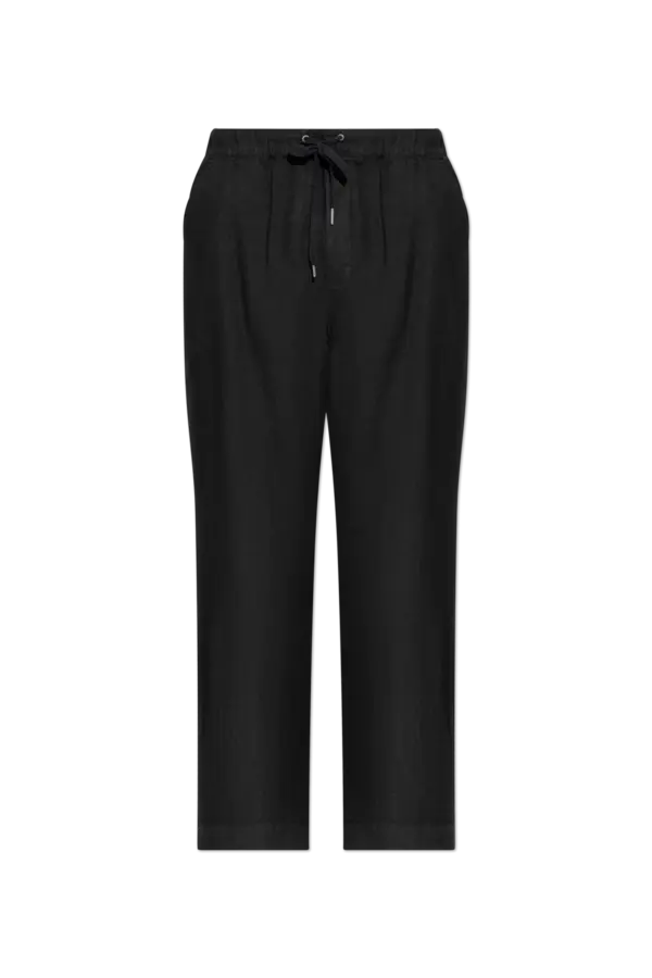 ALLSAINTS Linen Wide Leg Trousers - Black