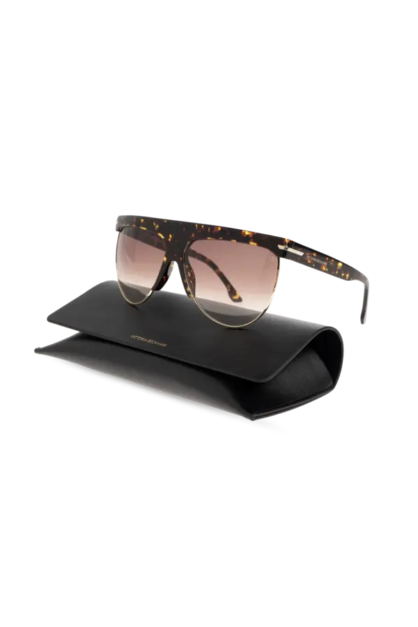 Victoria Beckham Geometric Visor Sunglasses - Brown