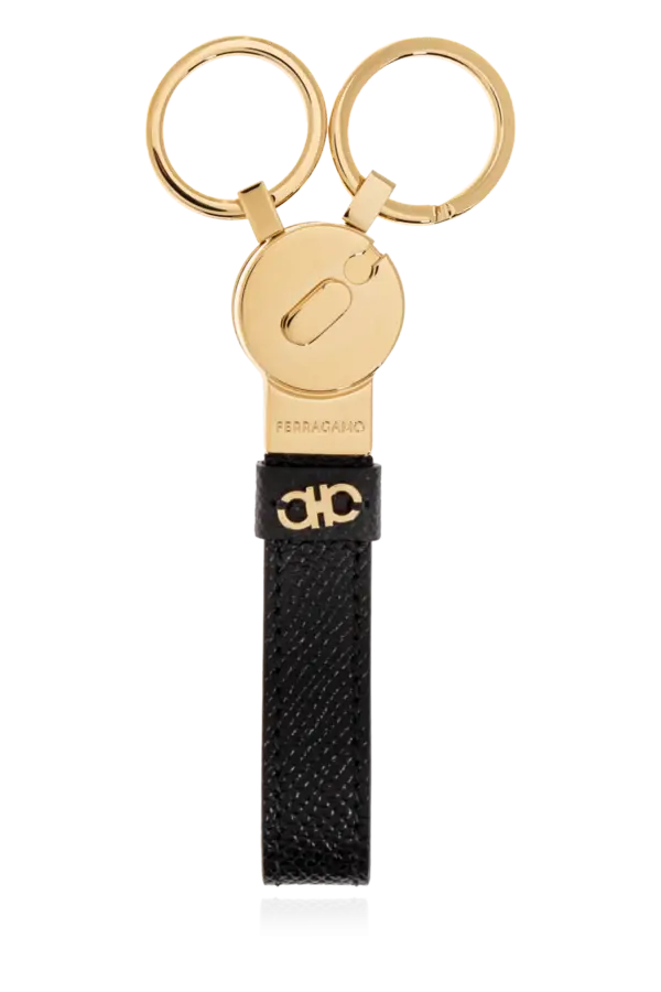 FERRAGAMO Set: Wallet And Keychain - Black