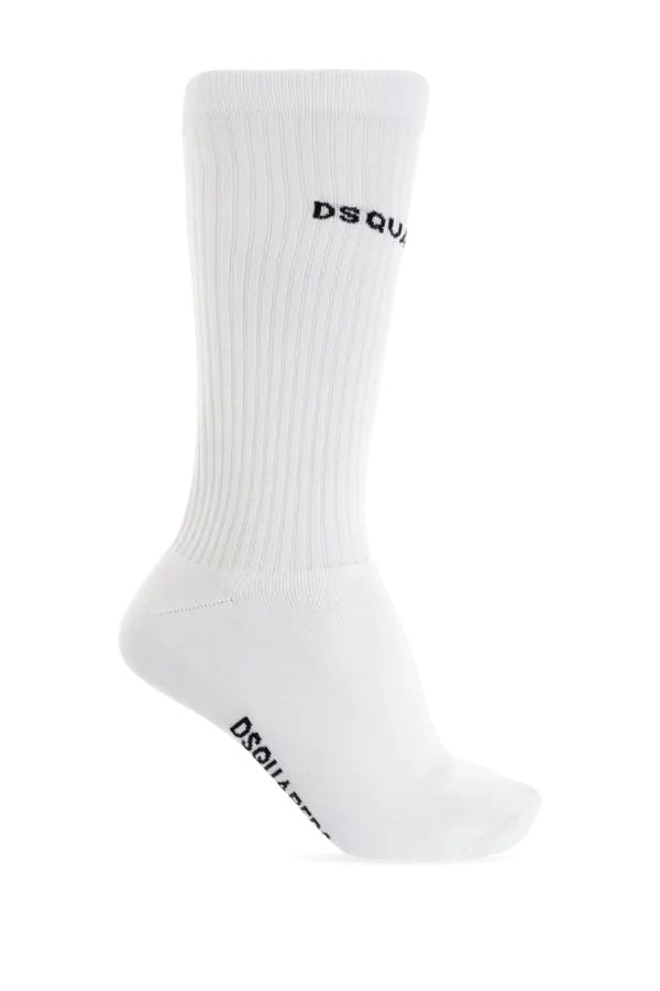 Dsquared2 Logo Socks - White