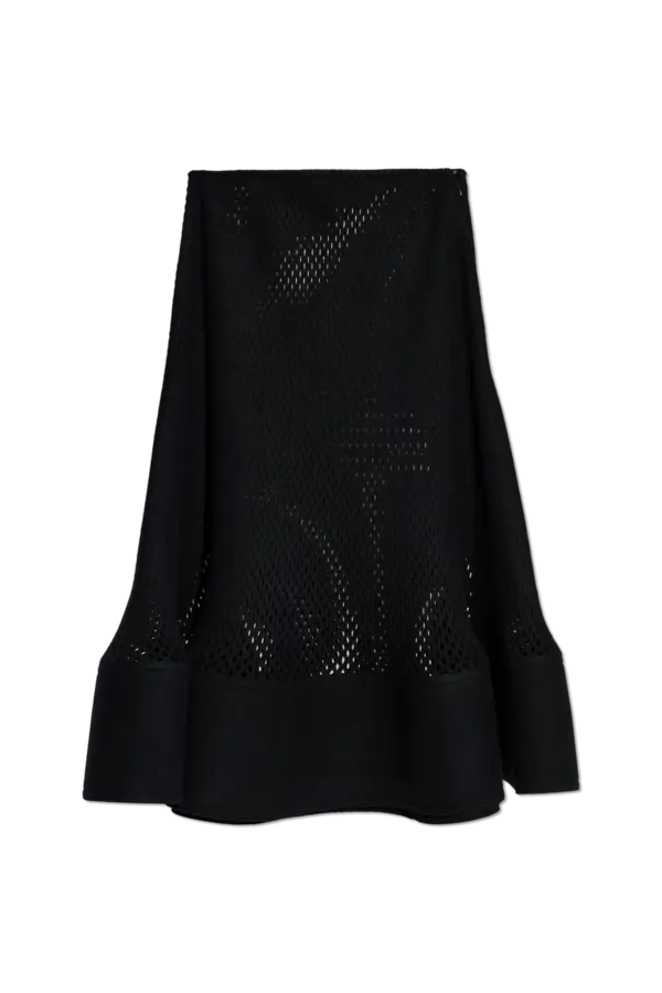 Alaïa Perforated Midi Skirt - Black