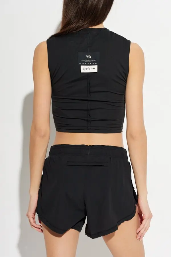 Y3 Sleeveless Cropped Top