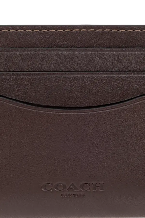 COACH Leather Card Case - Brown