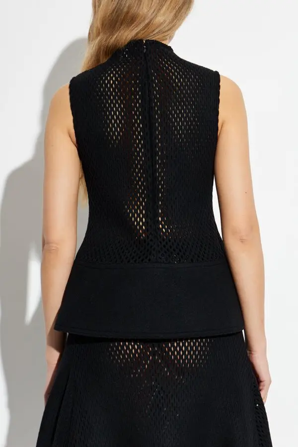Alaïa Sleeveless Perforated Top