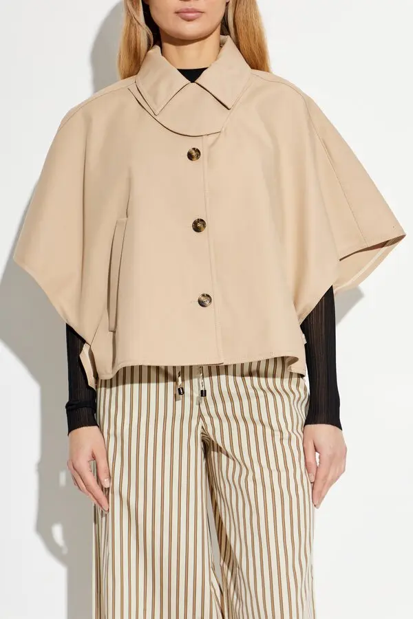 Max Mara Paggio' Cotton Poncho - Beige
