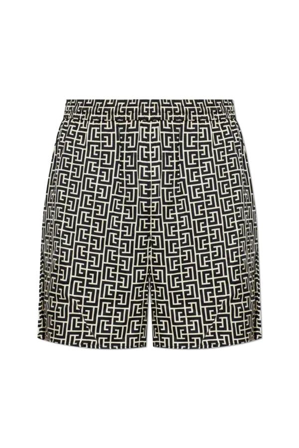 Balmain Monogram Shorts - Black