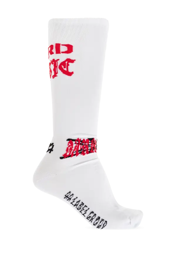 44 LABEL GROUP Logo Socks - White