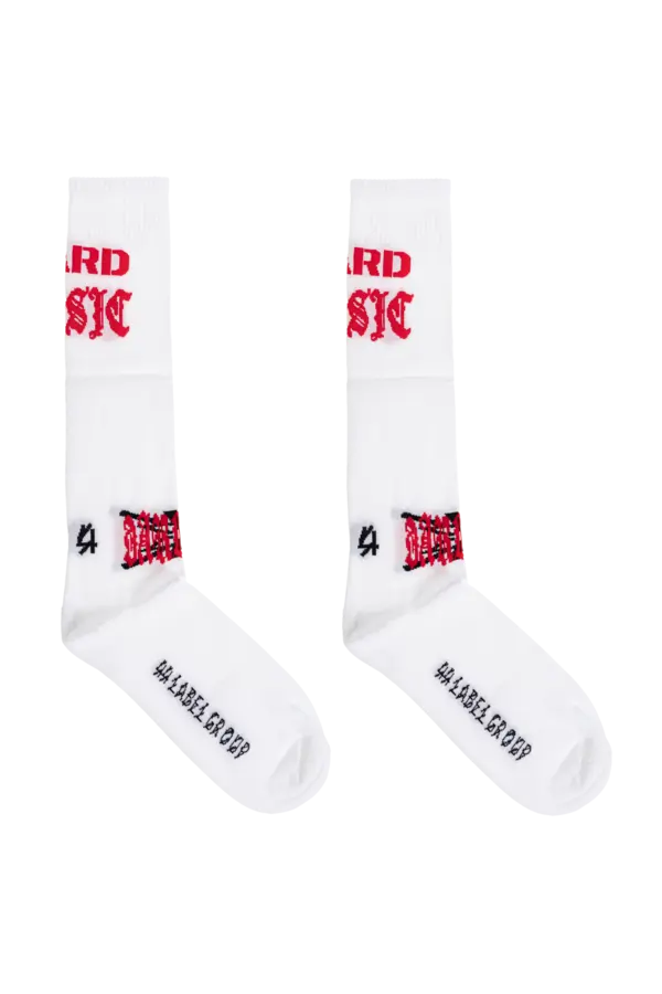 44 LABEL GROUP Logo Socks - White