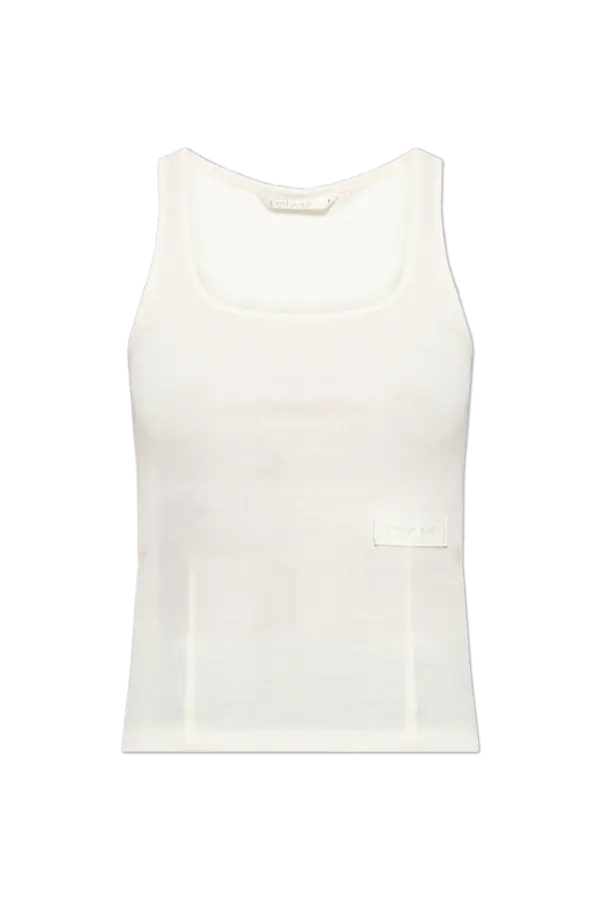 RETHINKIT STUDIOS Ribbed Sleeveless Top - Cream