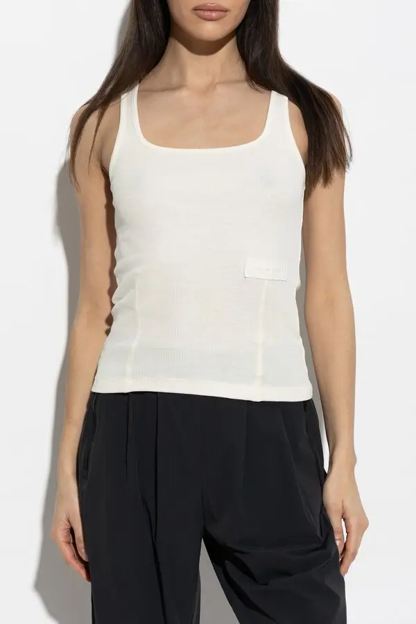 RETHINKIT STUDIOS Ribbed Sleeveless Top - Cream