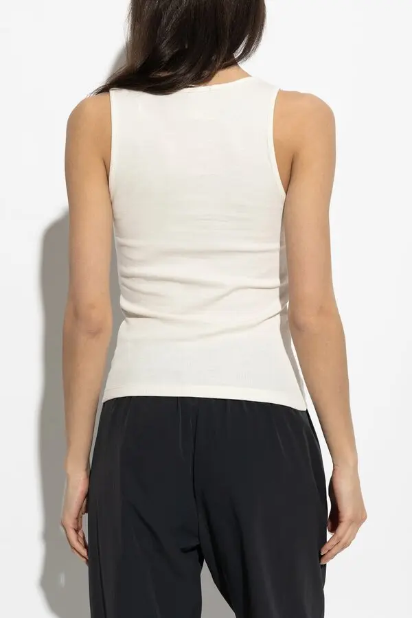 RETHINKIT STUDIOS Ribbed Sleeveless Top - Cream