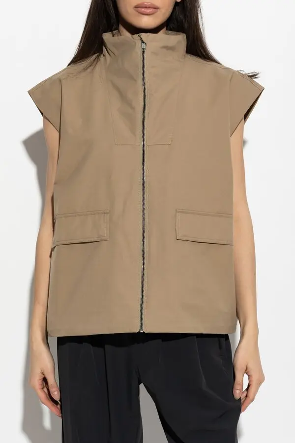 RETHINKIT STUDIOS Oversized Vest - Brown