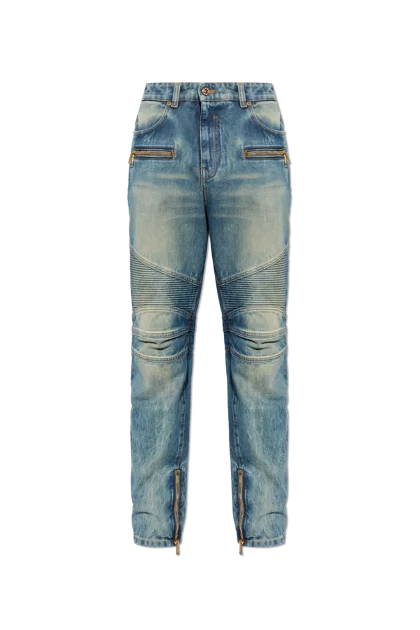 Balmain Vintage-effect Jeans - Blue