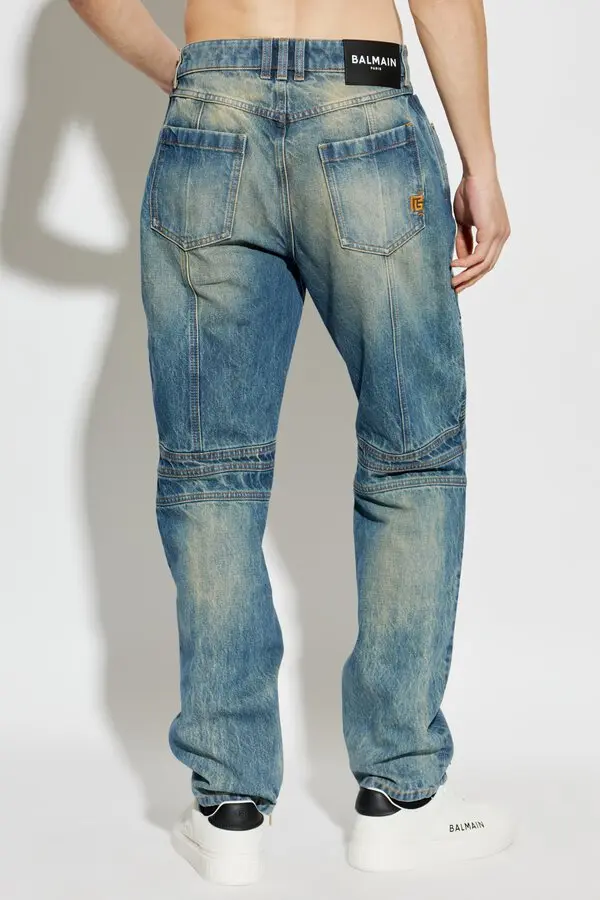 Balmain Vintage-effect Jeans - Blue