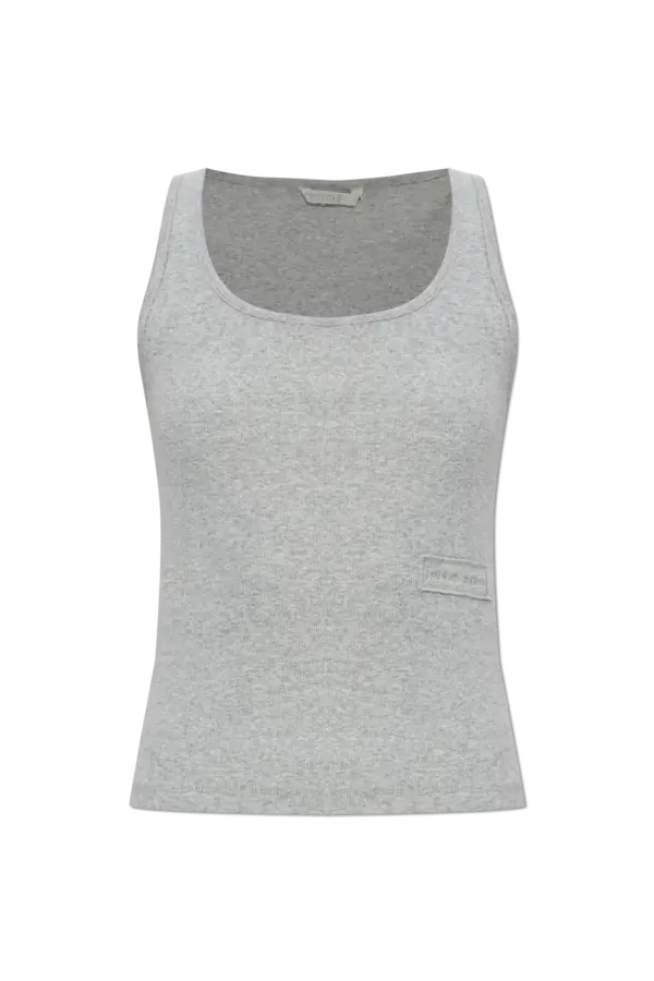 RETHINKIT STUDIOS Ribbed Sleeveless Top - Grey