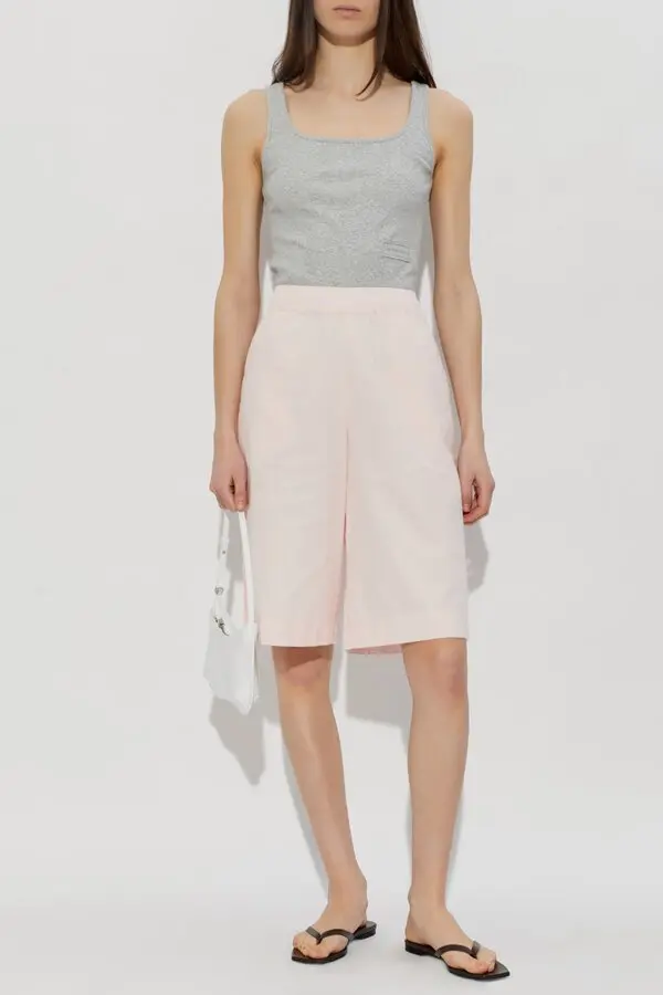 RETHINKIT STUDIOS Ribbed Sleeveless Top - Grey