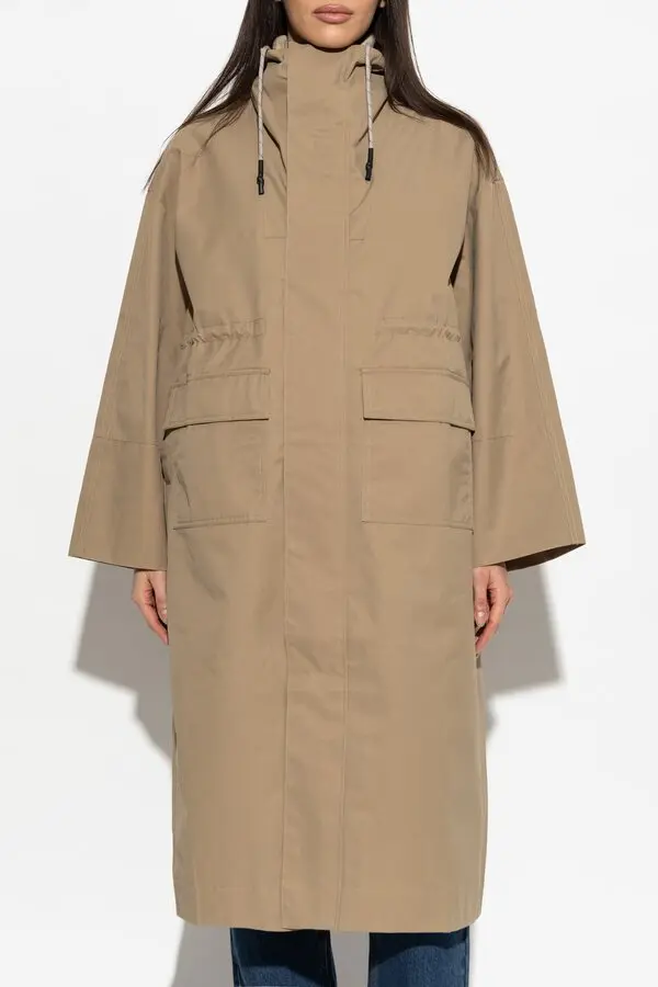 RETHINKIT STUDIOS Oversized Stand-collar Coat - Beige