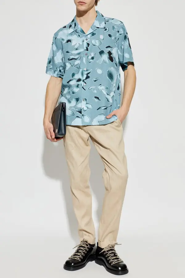 Paul Smith Shirt With A Pattern - Blue