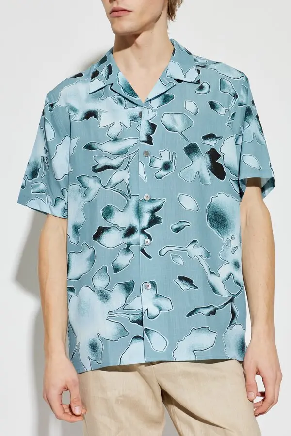 Paul Smith Shirt With A Pattern - Blue