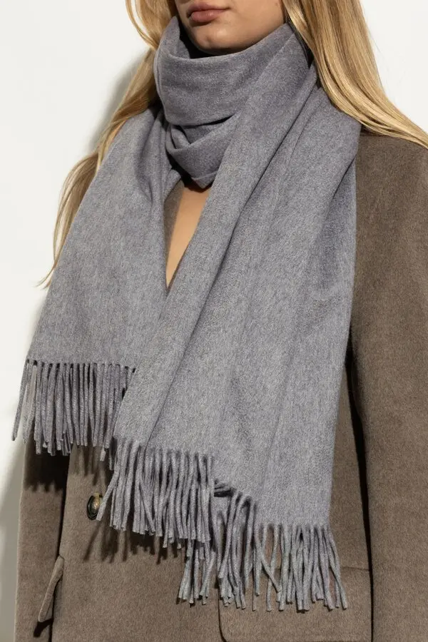 Max Mara Cashmere Scarf ‘baci - Grey