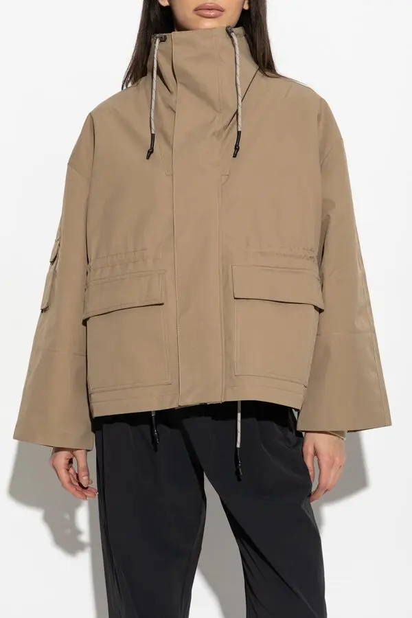 RETHINKIT STUDIOS Oversize Jacket With Stand-up Collar - Beige
