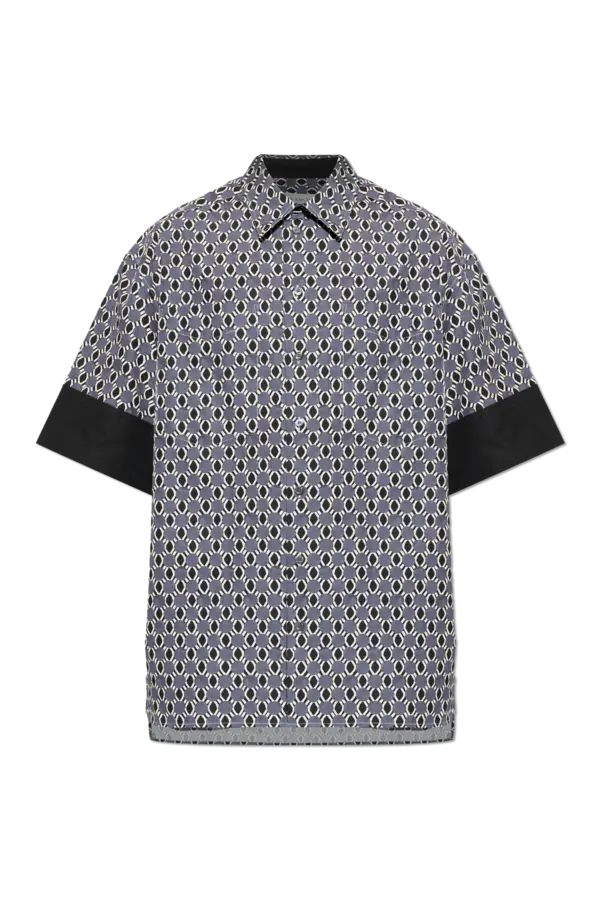 LANVIN Patterned Short-sleeve Shirt - Grey