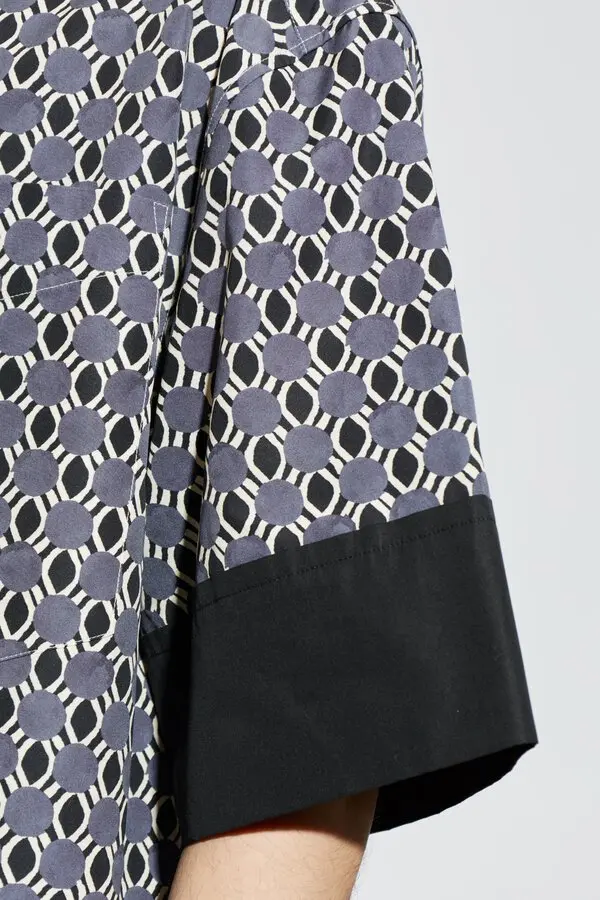 LANVIN Patterned Short-sleeve Shirt - Grey