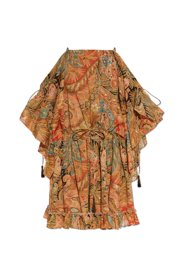 Etro Patterned Off-shoulder Mini Dress - Multicolour