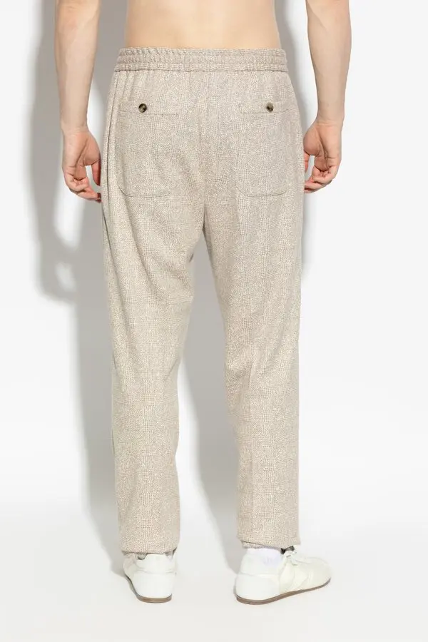 Etro Plaid Patterned Trousers - Beige