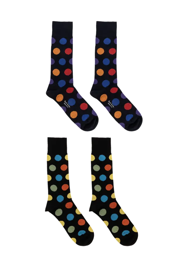 Paul Smith Polka Dot Patterned Socks - Black