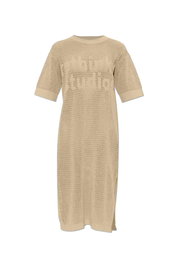 RETHINKIT STUDIOS Cotton Knit Midi Dress - Beige