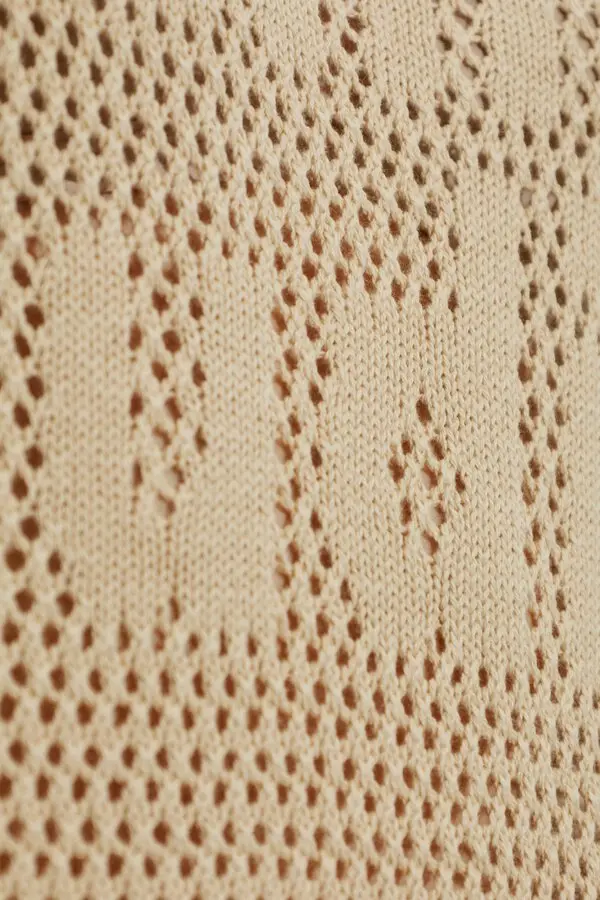 RETHINKIT STUDIOS Cotton Knit Midi Dress - Beige