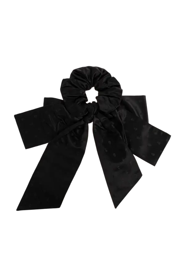 Alexander McQueen Silk Scrunchie With Skull Motif And Bow Detail