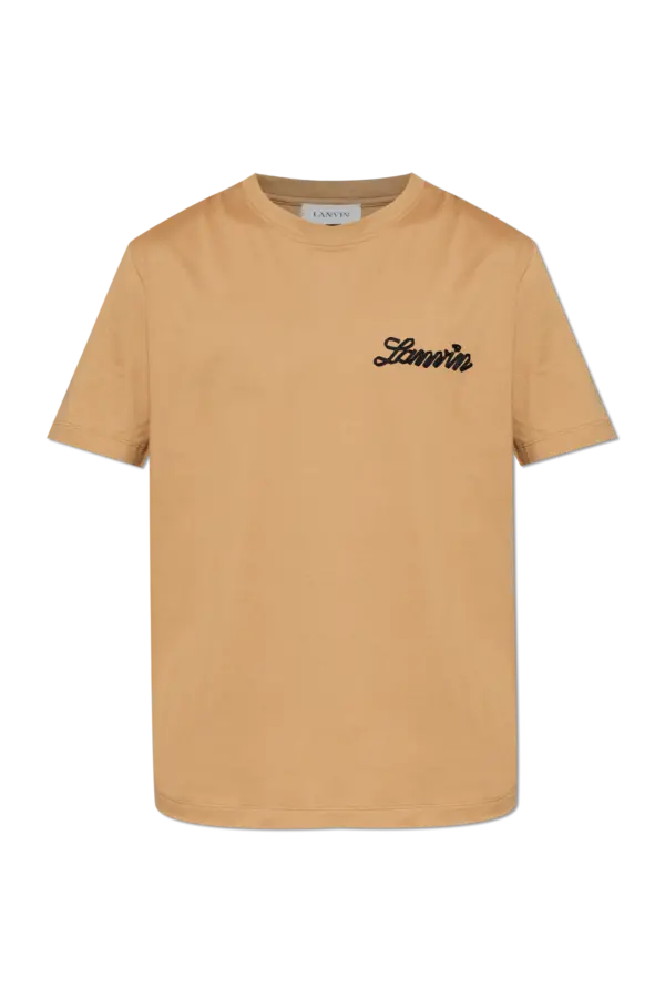LANVIN T-shirt With Logo - Beige