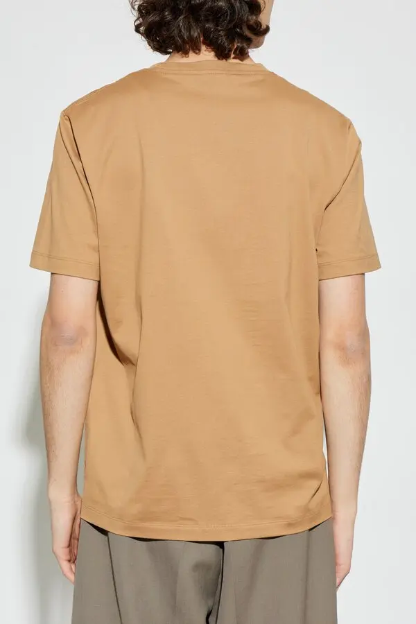 LANVIN T-shirt With Logo - Beige