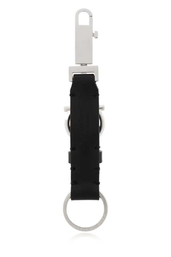 FERRAGAMO Keychain With Engraved Logo - Black