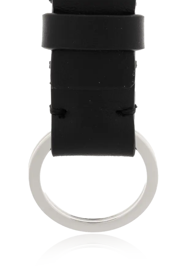 FERRAGAMO Keychain With Engraved Logo - Black