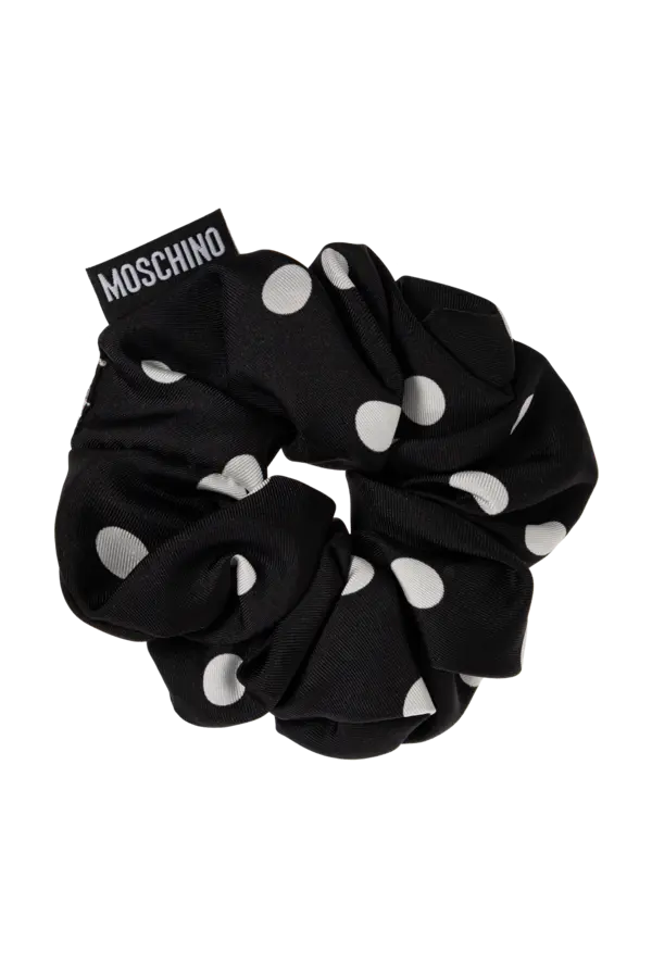 Moschino Silk Hair Scrunchie - Black