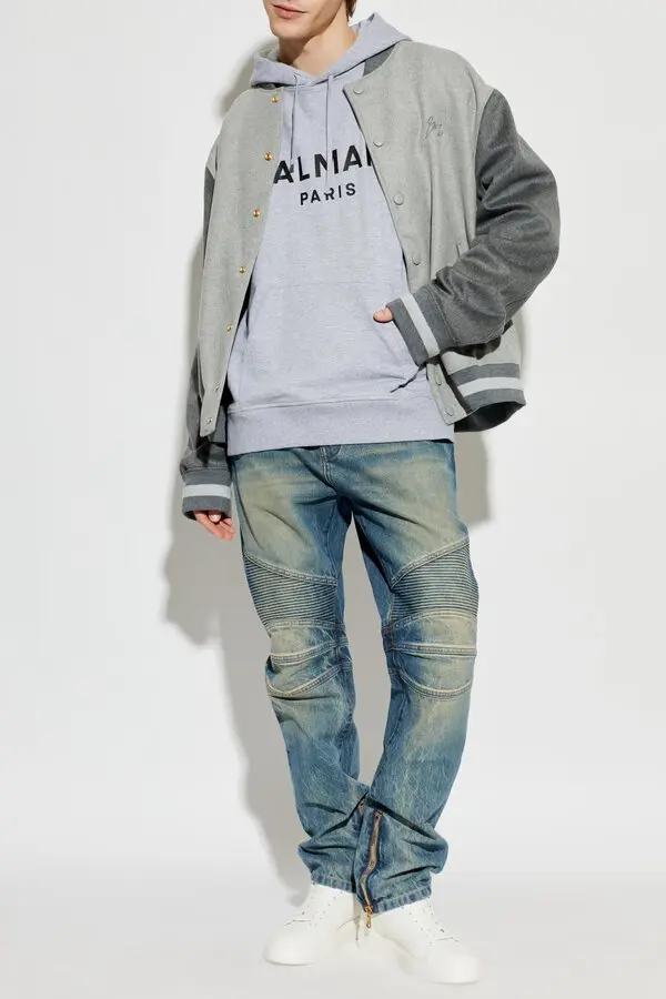 Balmain Sweatshirt With Logo - Grey